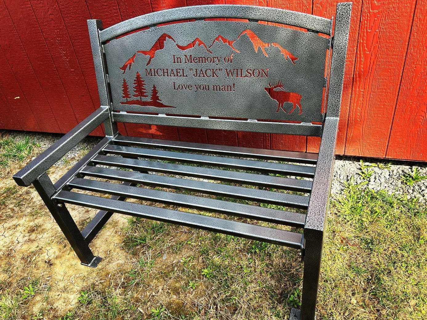 Personalized Steel Bench for Memorial, Dedication, Buddy Benches ...