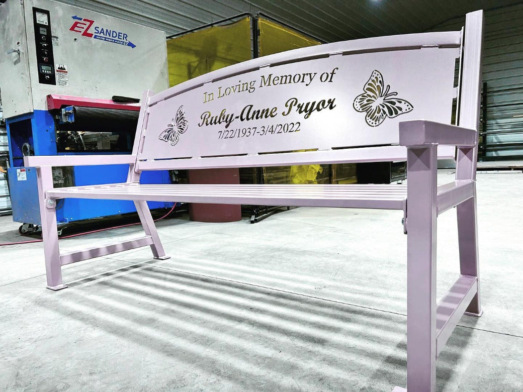 Personalized Butterfly Steel Bench | Custom Steel Bench Designs ...