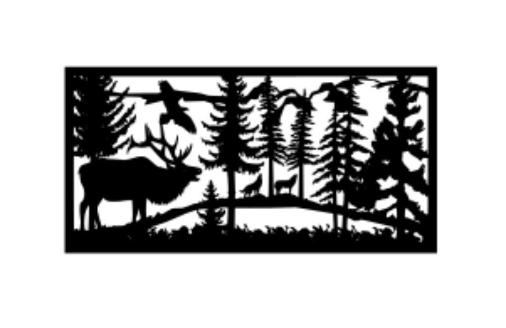 Decorative Steel Railing Insert, Metal Panel - Elk Design - American ...