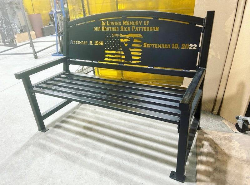 Personalized Steel Bench for Memorial, Dedication, Buddy Benches ...