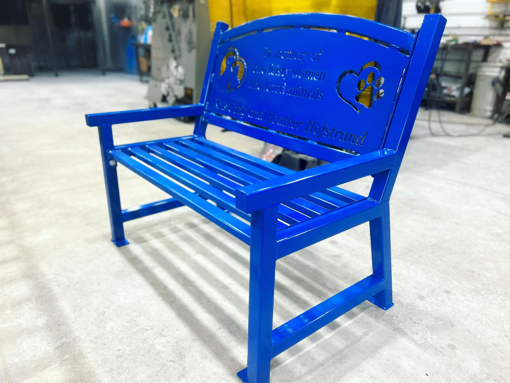 Personalized Steel Bench for Memorial, Dedication, Buddy Benches ...