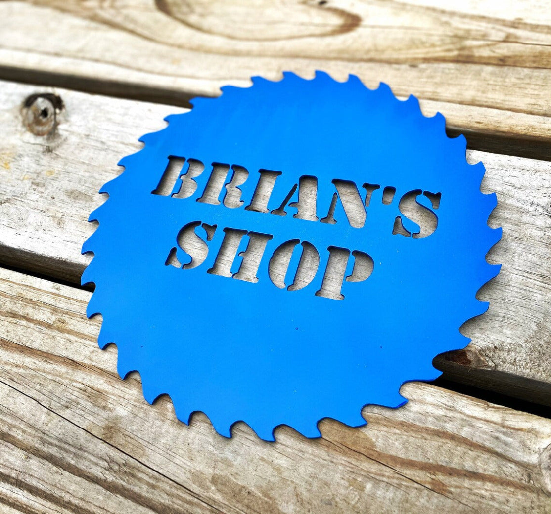 Personalized Steel Sawblade - Men's Wall Decor - Man Cave Sign - Garage ...