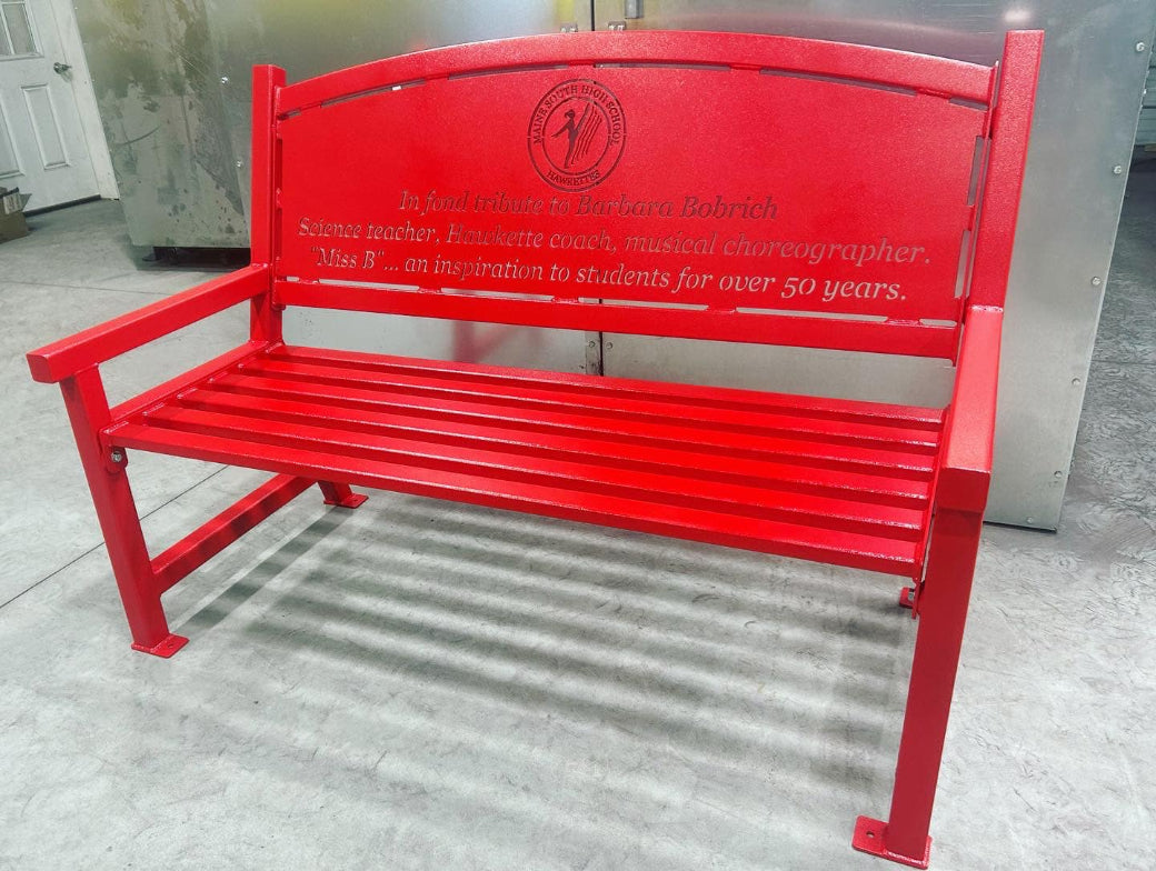 Personalized Steel Bench for Memorial, Dedication, Buddy Benches ...