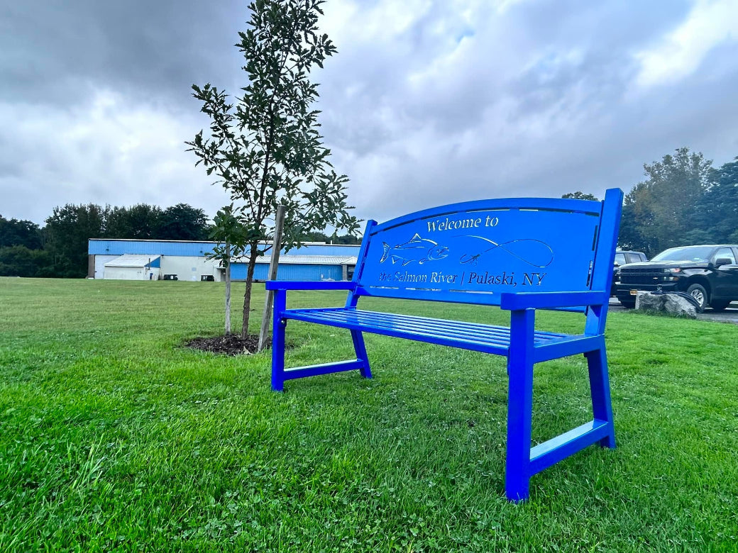Business Logo Steel Bench | Custom Steel Bench Designs - American ...