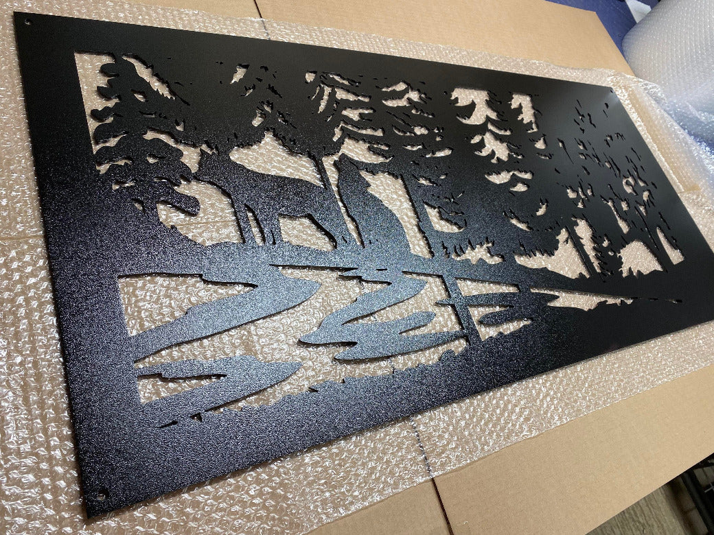 Decorative Steel Railing Insert, Metal Panel - Wolf Design - American ...