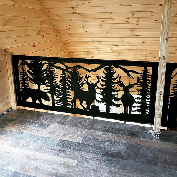 Bear & Buck Steel Railing Inserts | Decorative Metal Railing Panels ...