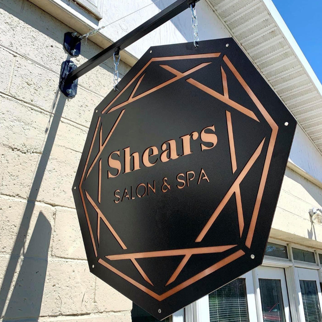 Layered Steel Business Sign with Logo | Custom Business Signs ...