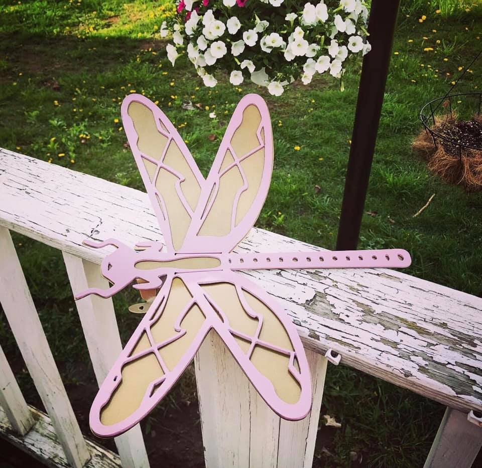 3D Metal Dragonfly Art, Personalized with Color of Choice - American ...