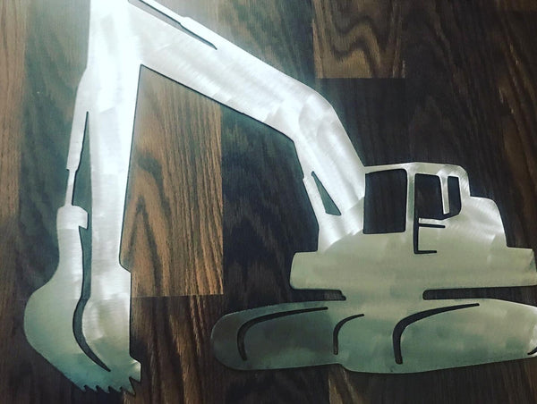 Metal Construction Signs with Excavator and Skid Loader - American ...