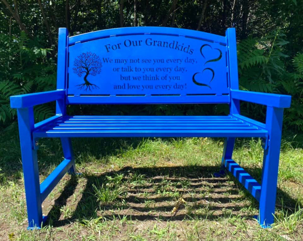 Personalized Steel Bench for Memorial, Dedication, Buddy Benches ...