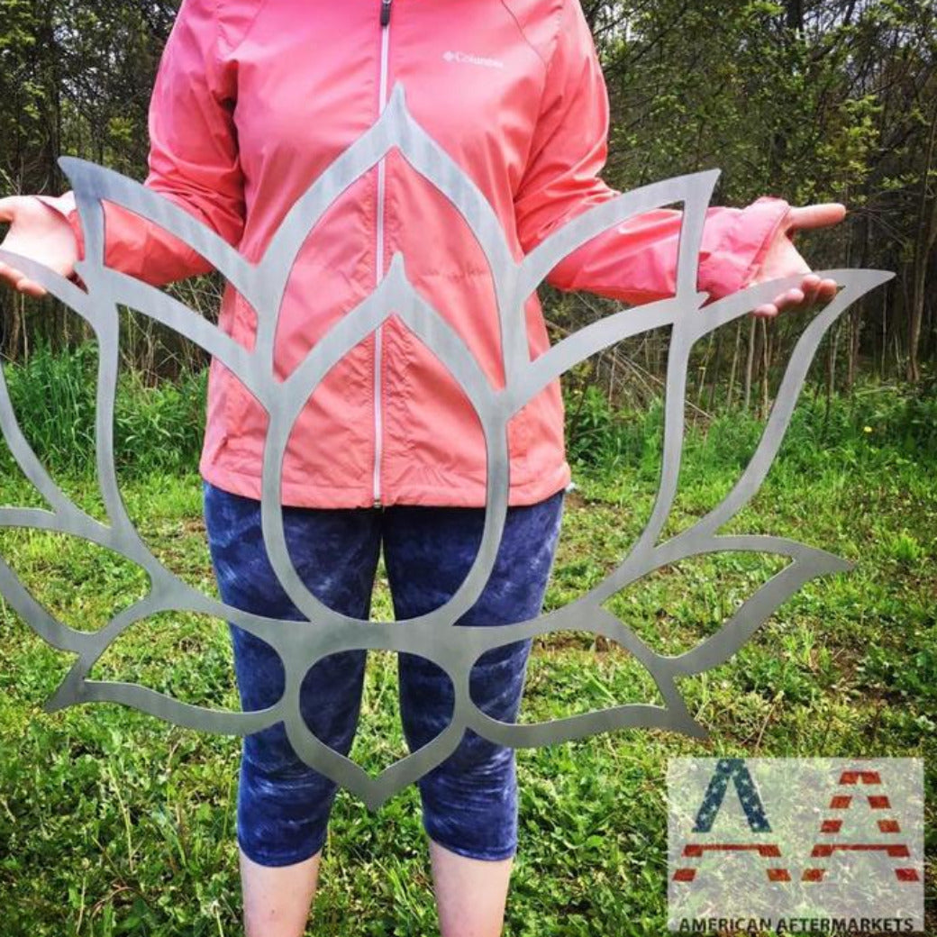 Metal Lotus Decor - Wall Decor - Beautiful Lotus Decor - American ...