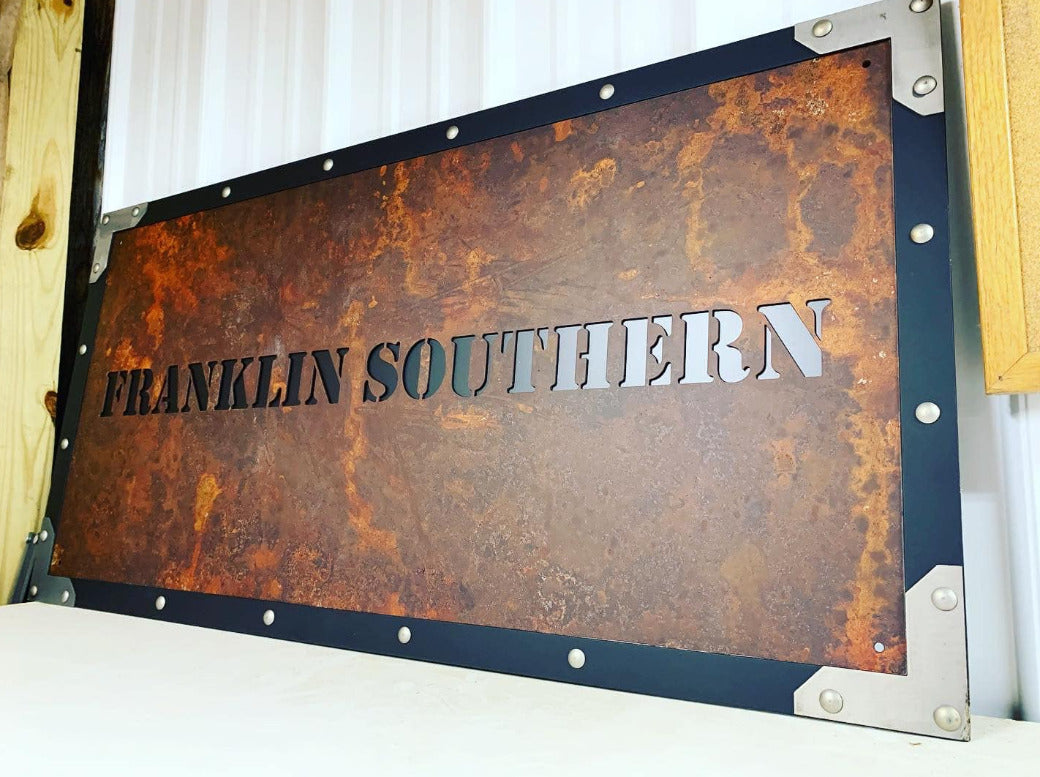 Layered Steel Business Sign with Logo | Custom Business Signs ...