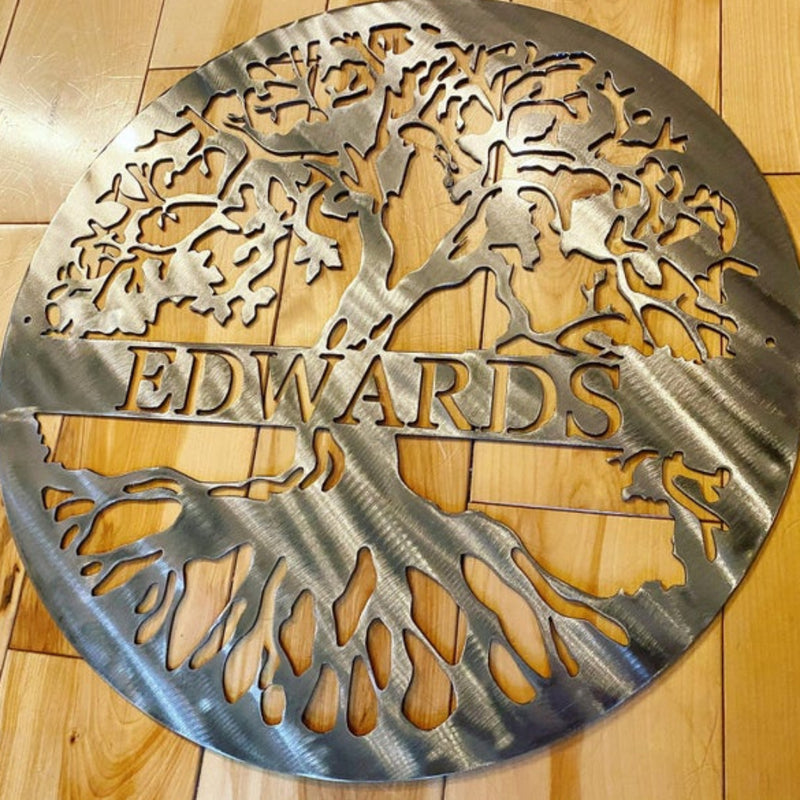 Tree of Life Metal Sign, Personalized - American Aftermarkets Metalworks