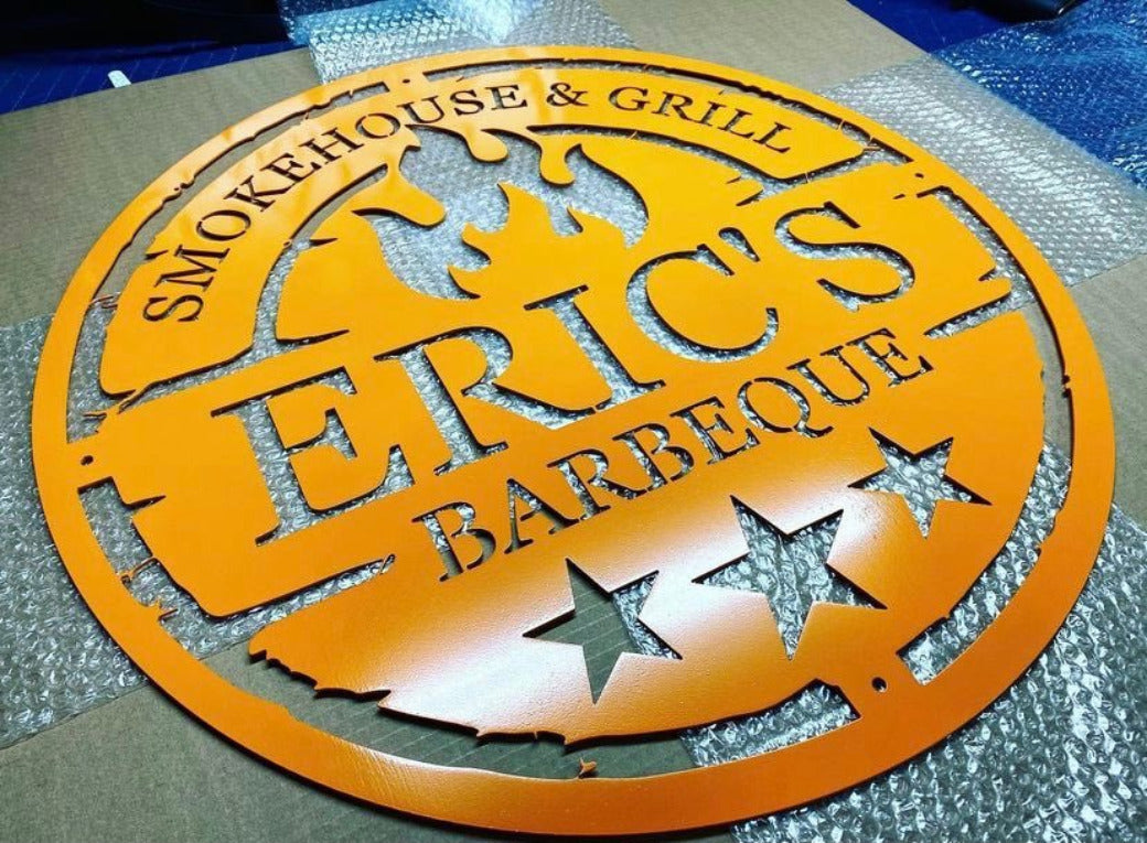 Customized Metal Barbeque Sign - American Aftermarkets Metalworks