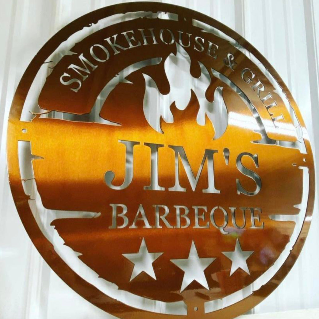 Customized Metal Barbeque Sign - American Aftermarkets Metalworks
