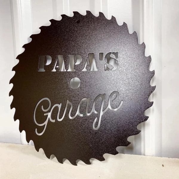 Personalized Sawblade Sign - American Aftermarkets Metalworks