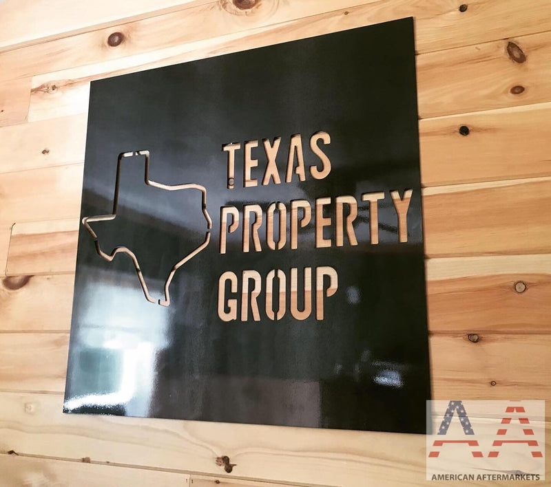 Custom Steel Business Sign | Personalized Logo Signage - American ...