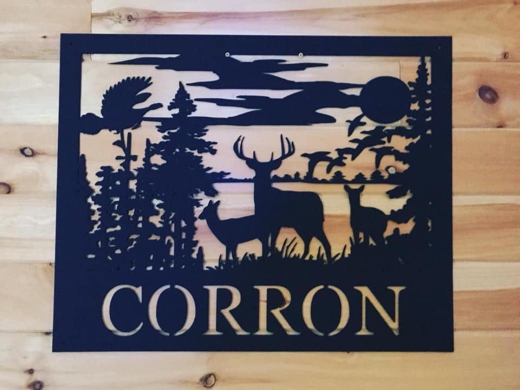 Deer, Turkey, and Duck Wildlife Metal Sign - American Aftermarkets ...