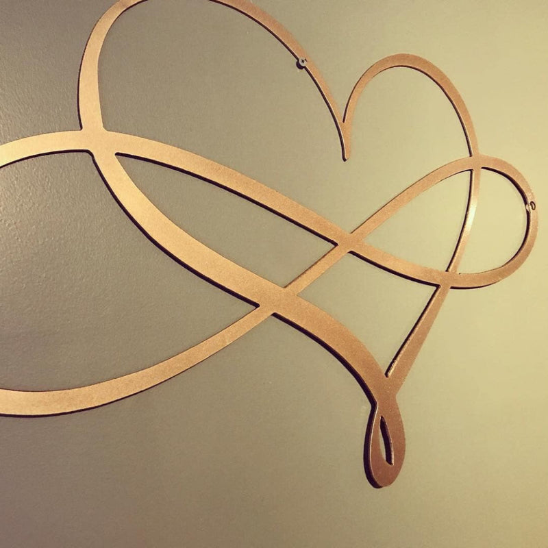 Metal Infinity Heart Sign - Wall Decor - Bedroom Decor - Anniversary ...