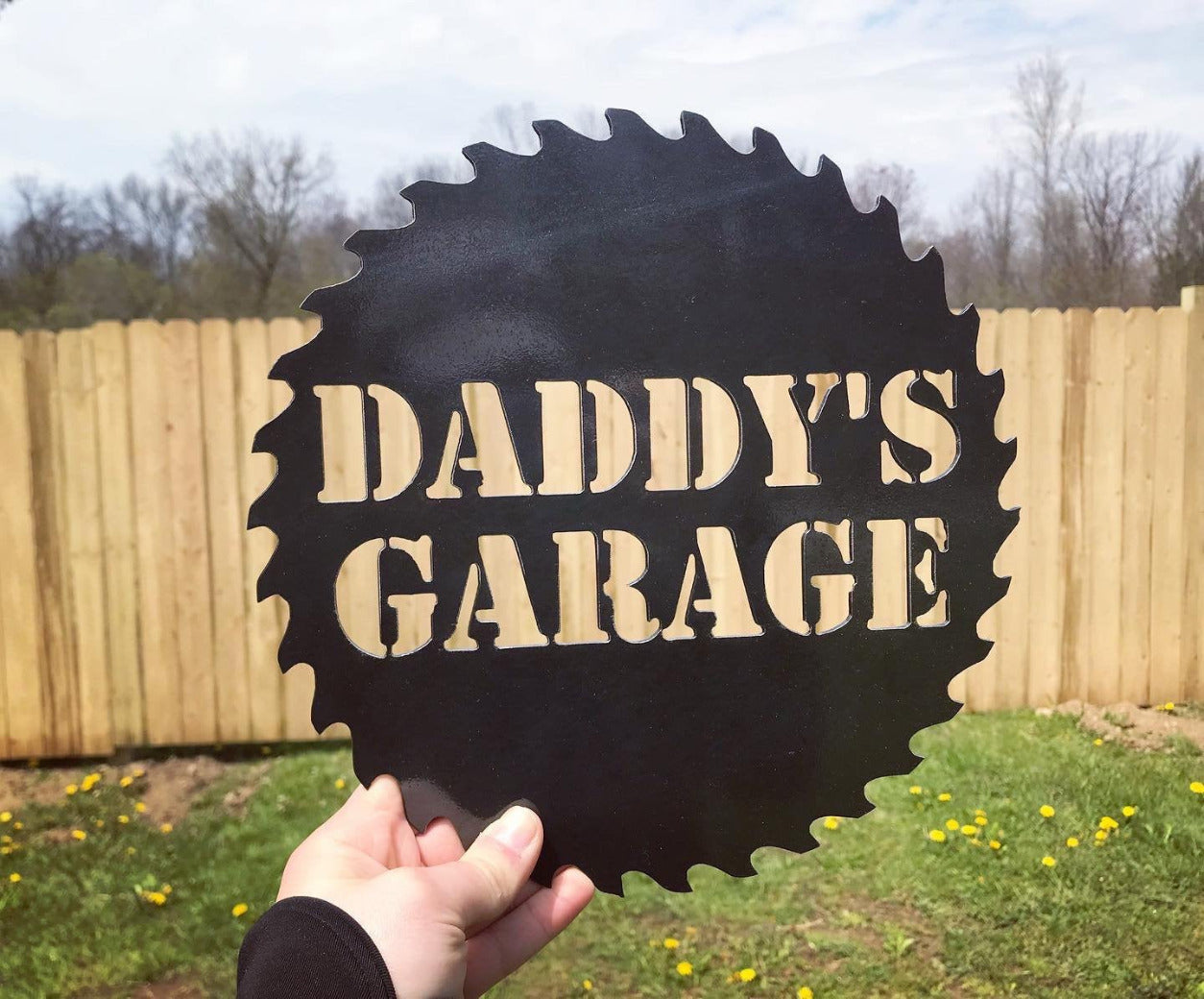 Personalized Steel Sawblade - Men's Wall Decor - Man Cave Sign - Garage ...