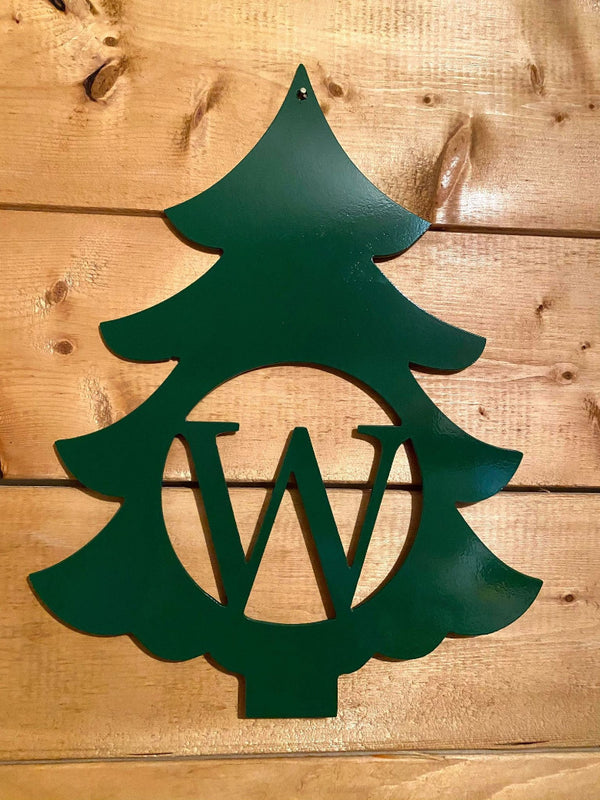 Metal Christmas Tree Monogram - Personalized Christmas Tree - Decor ...