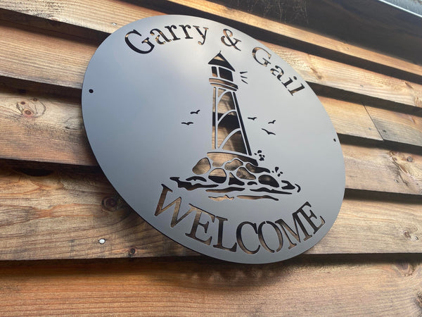 Lighthouse Personalized Sign - American Aftermarkets Metalworks
