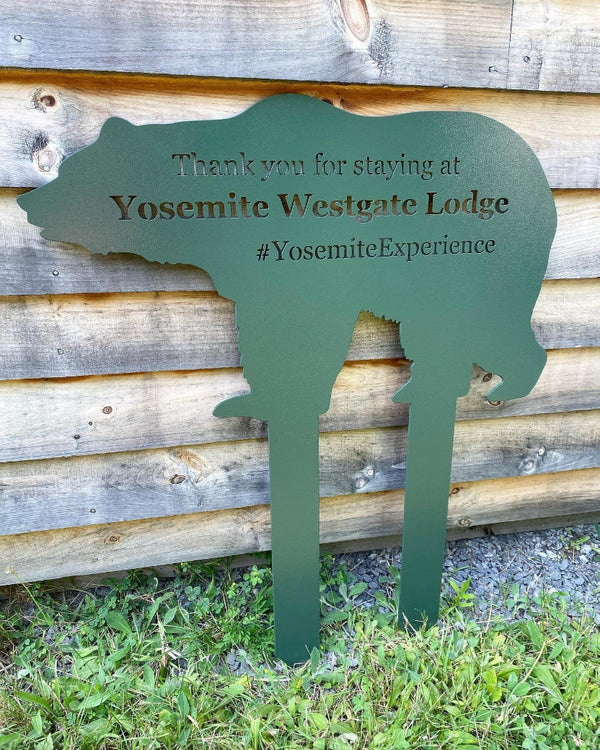 Bear Customized Yard Sign - American Aftermarkets Metalworks