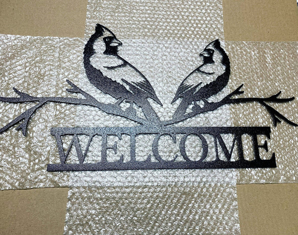 Cardinal Birds Personalized Sign - American Aftermarkets Metalworks