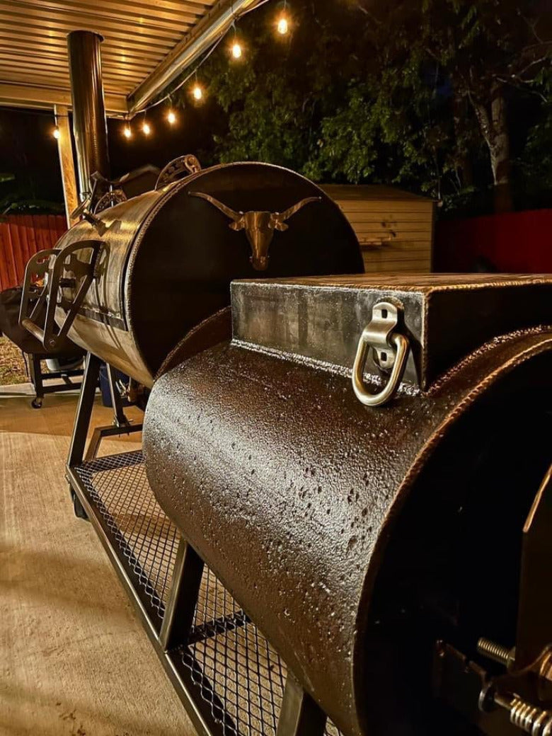 BBQ Smoker Swivel Handle, Stainless Steel Handle with Large Brackets ...