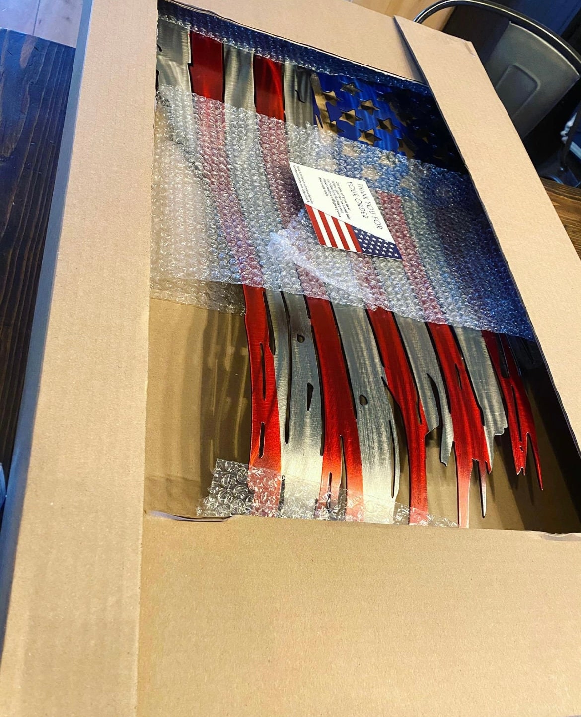 Torn and Tattered American Flag with Personalization - American ...