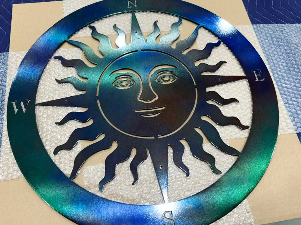 Custom Metal Sun Compass with Coordinates - American Aftermarkets ...