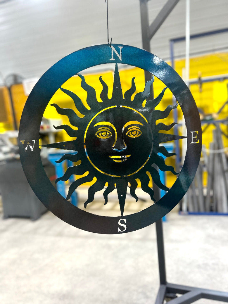 Custom Metal Sun Compass with Coordinates - American Aftermarkets ...