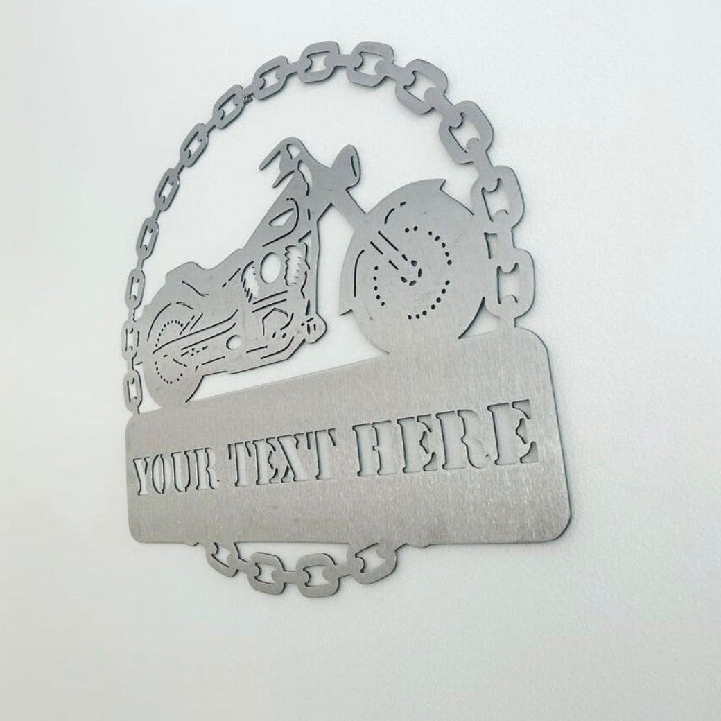 Personalized Motorcycle Sign - American Aftermarkets Metalworks
