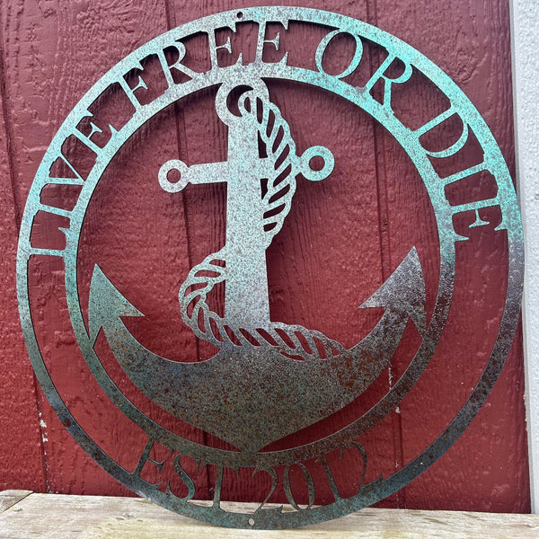 Anchor and Rope Customized Sign - American Aftermarkets Metalworks