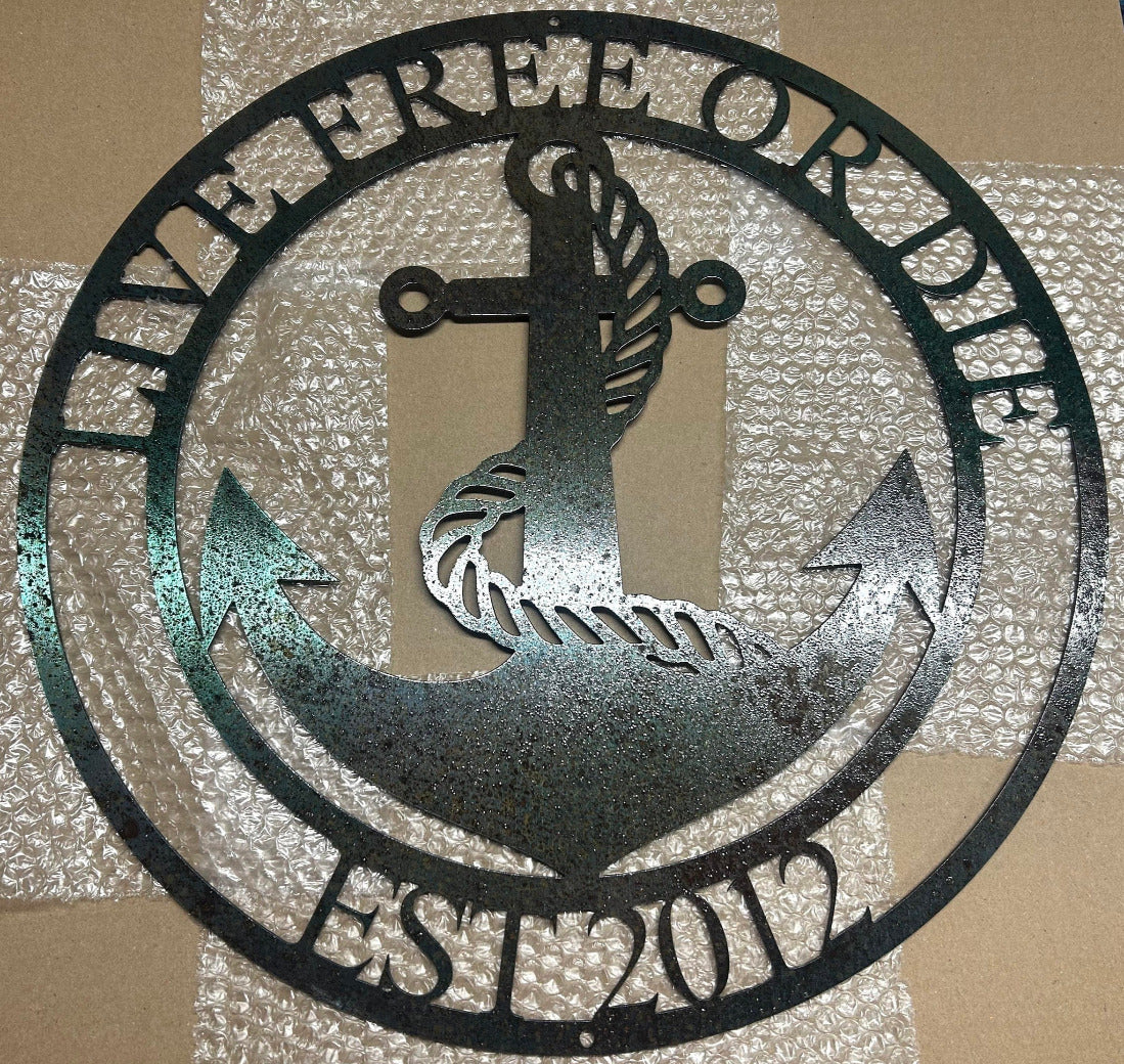 Anchor and Rope Customized Sign - American Aftermarkets Metalworks