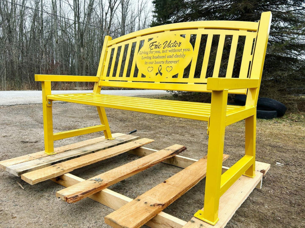Personalized Steel Bench for Memorial, Dedication, Buddy Benches ...